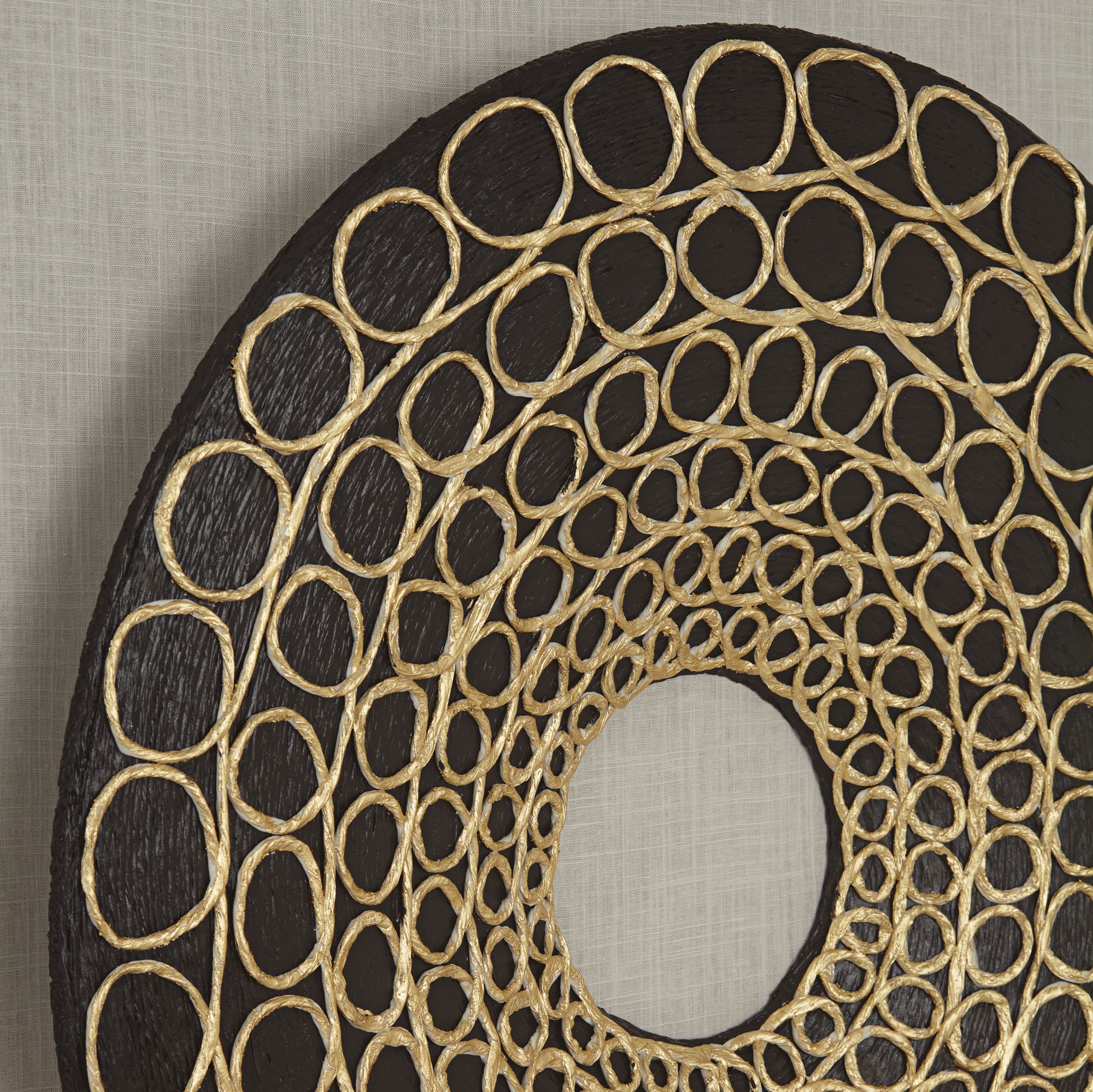 Loop 35 1/2" Square Black Shadow Box Framed Wall Art - #526R0 | Lamps Plus