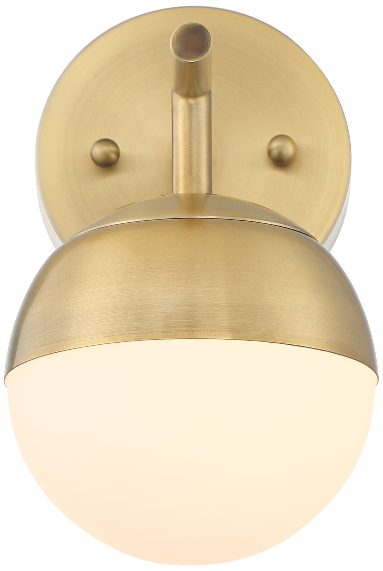 Luna Antique Brass and Frosted Glass Globe Wall Light by 360 Lighting ...