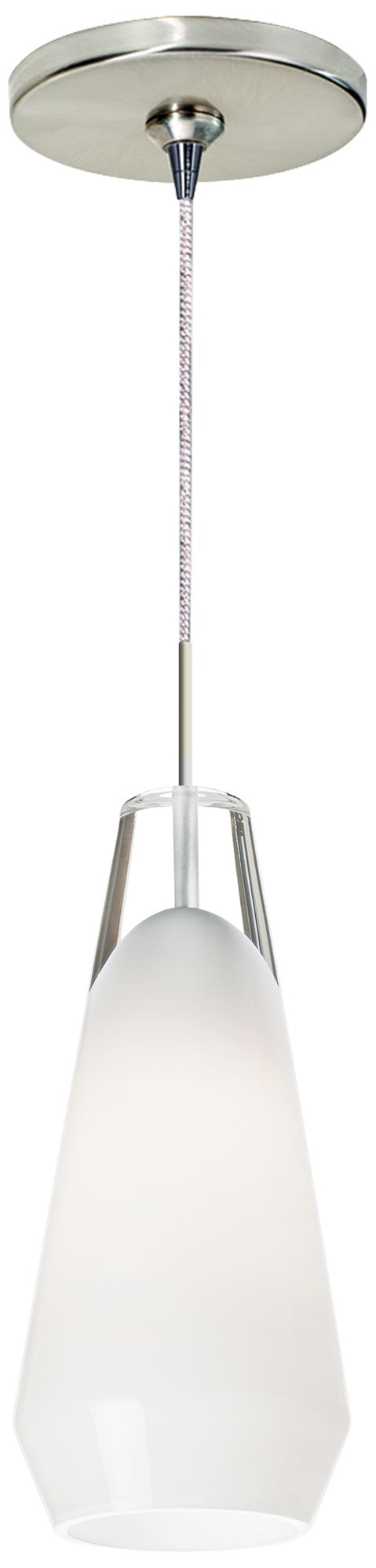 Lustra 3 3/4" Wide White Glass Freejack Mini Pendant Light - #73J14 ...