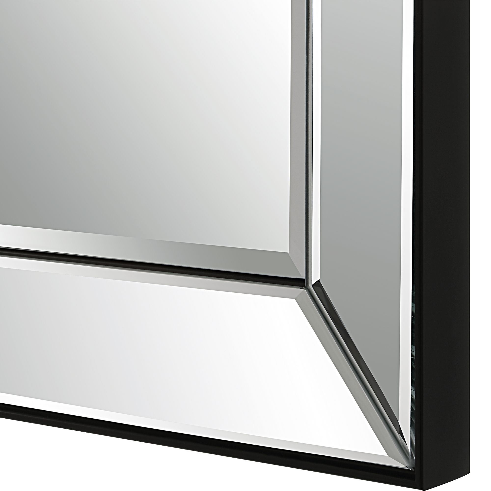 Lytton Slim Black 24" x 48" Rectangular Wall Mirror - #302H1 | Lamps Plus