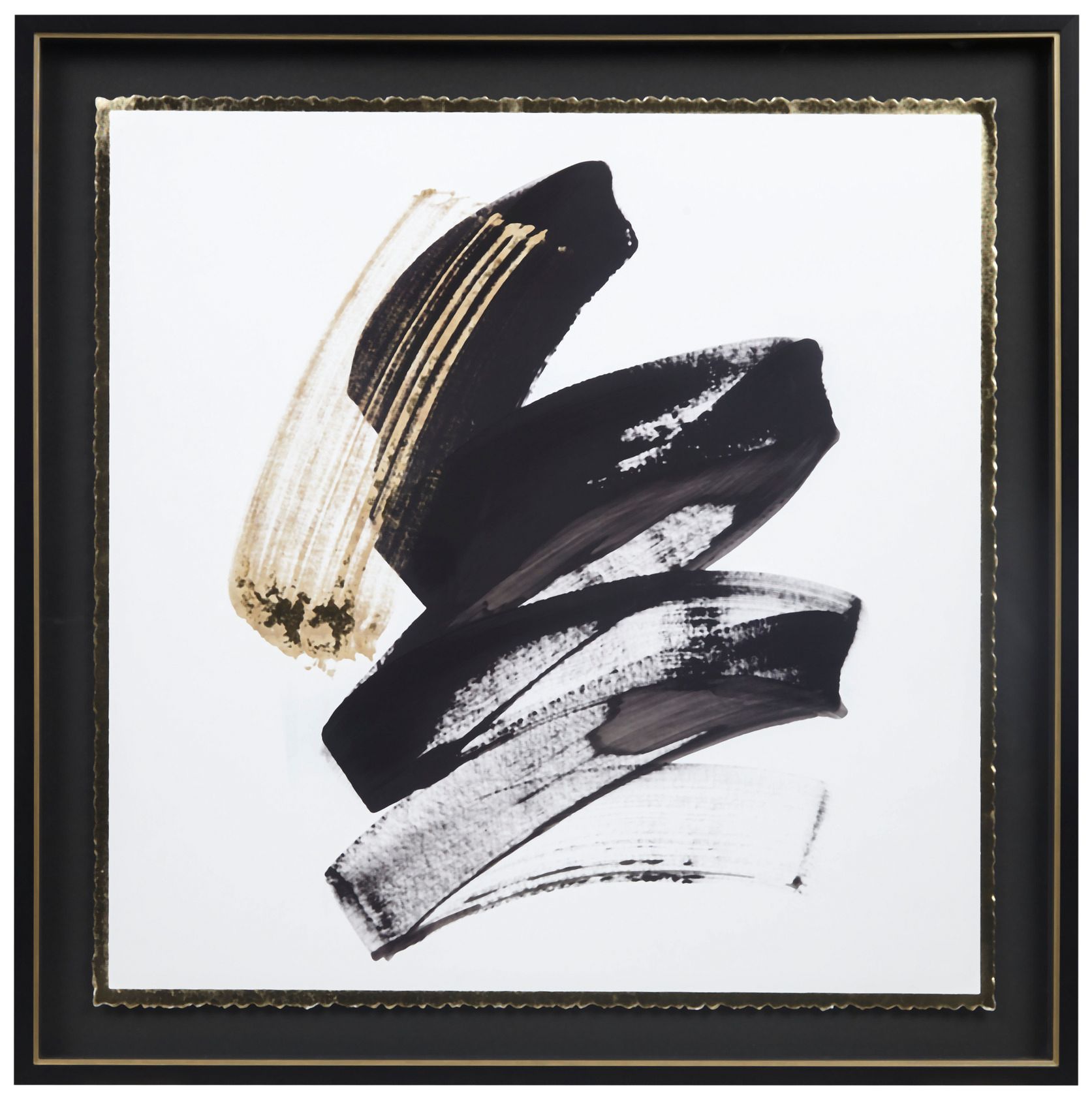 Madison Park Black Abstract Talon Framed Foiled Wall Art - #3816A ...