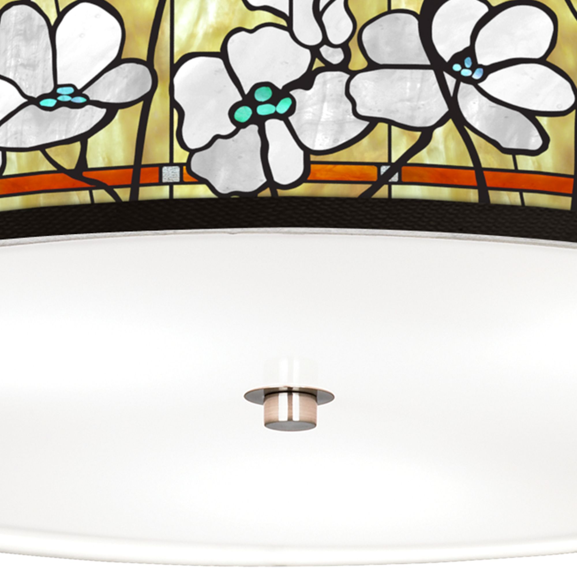 Magnolia Mosaic Giclee Nickel 20 1/4" Wide Ceiling Light - #76G14 ...