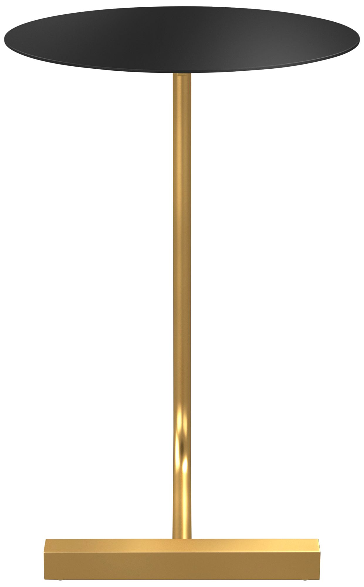 Majenica 17 3/4" Wide Black Gold Metal C-Shaped End Table - #926M2 ...