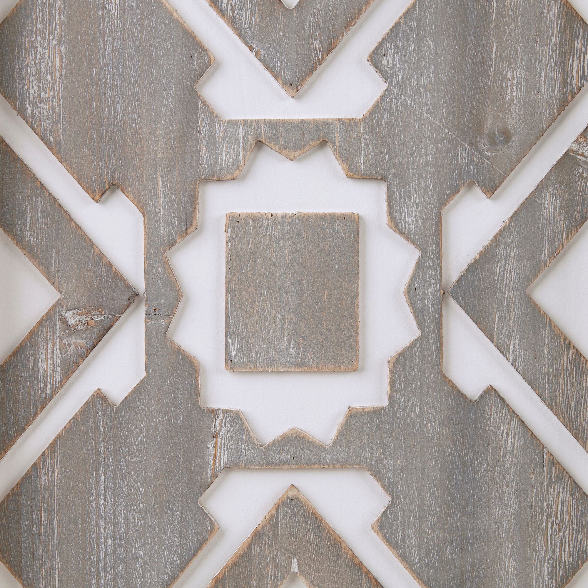 Mandal Panel 40" High Gray Printed Wood 3-Piece Wall Art Set - #968K3 ...