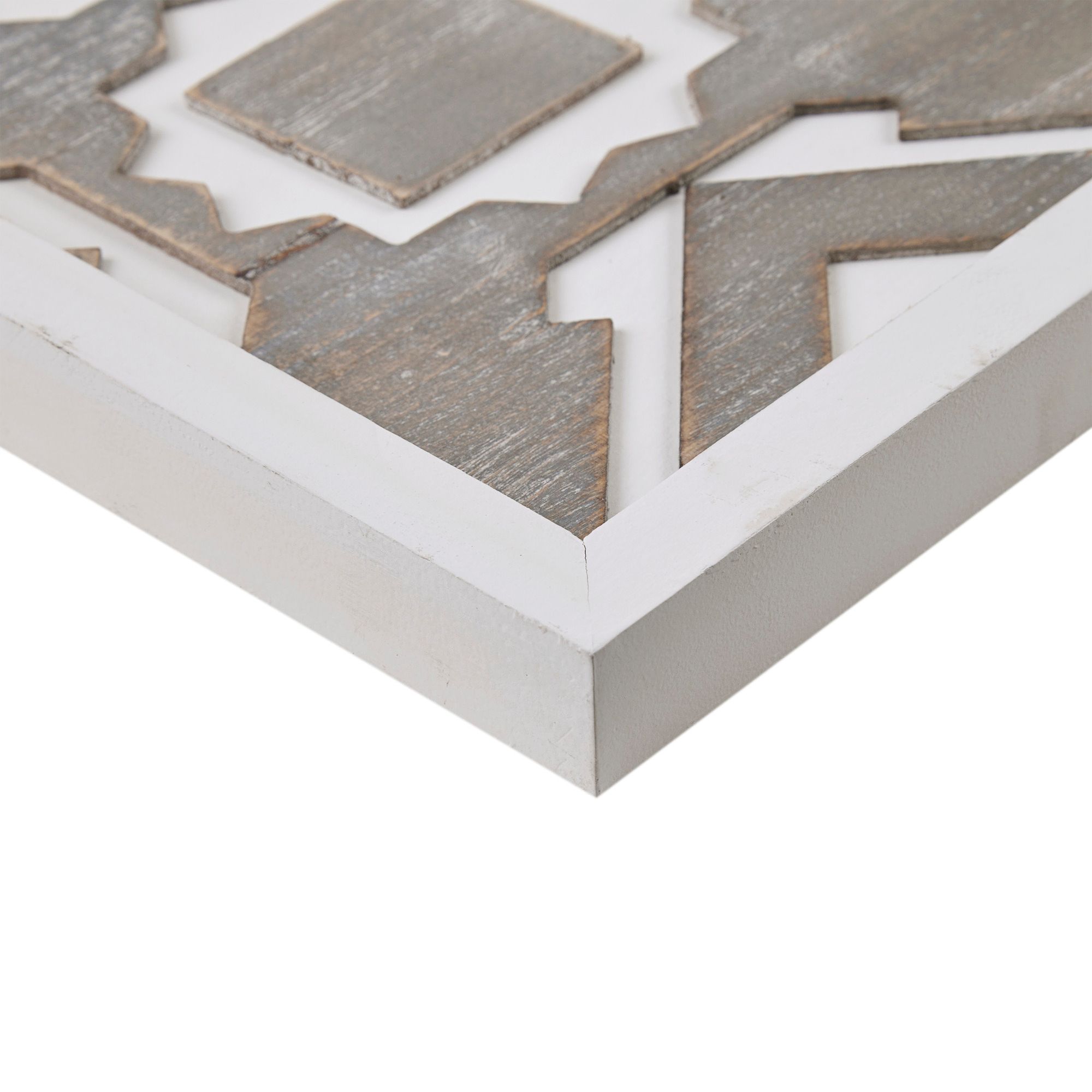 Mandal Panel 40" High Gray Printed Wood 3-Piece Wall Art Set - #968K3 ...