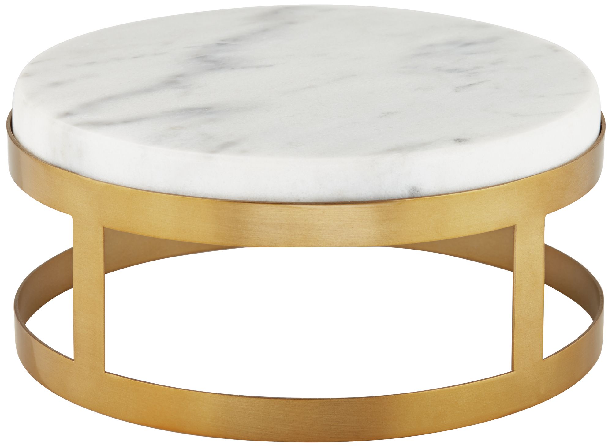 Marble and Gold Brass Finish Lamp Riser - #98R40 | Lamps Plus