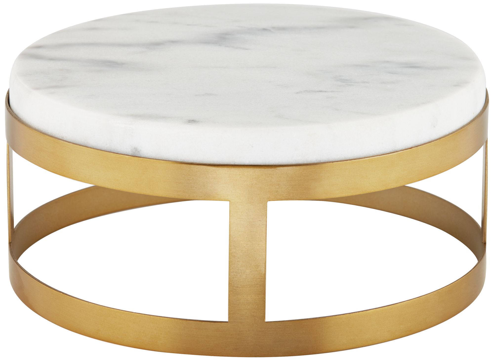 Marble and Gold Brass Finish Lamp Riser - #98R40 | Lamps Plus