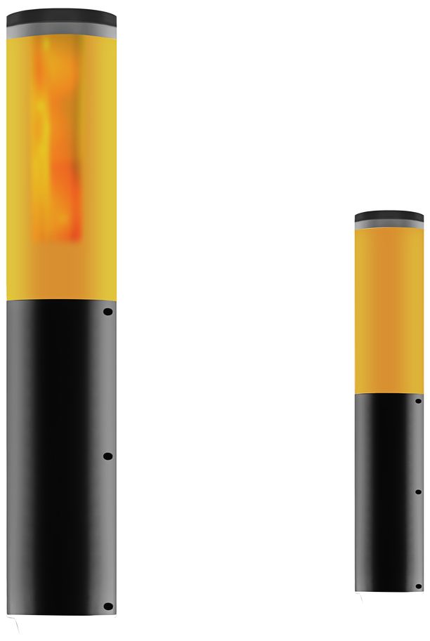 Matley 37 3/4" High Black Flame/Still LED Solar Garden Light - #97C59 ...