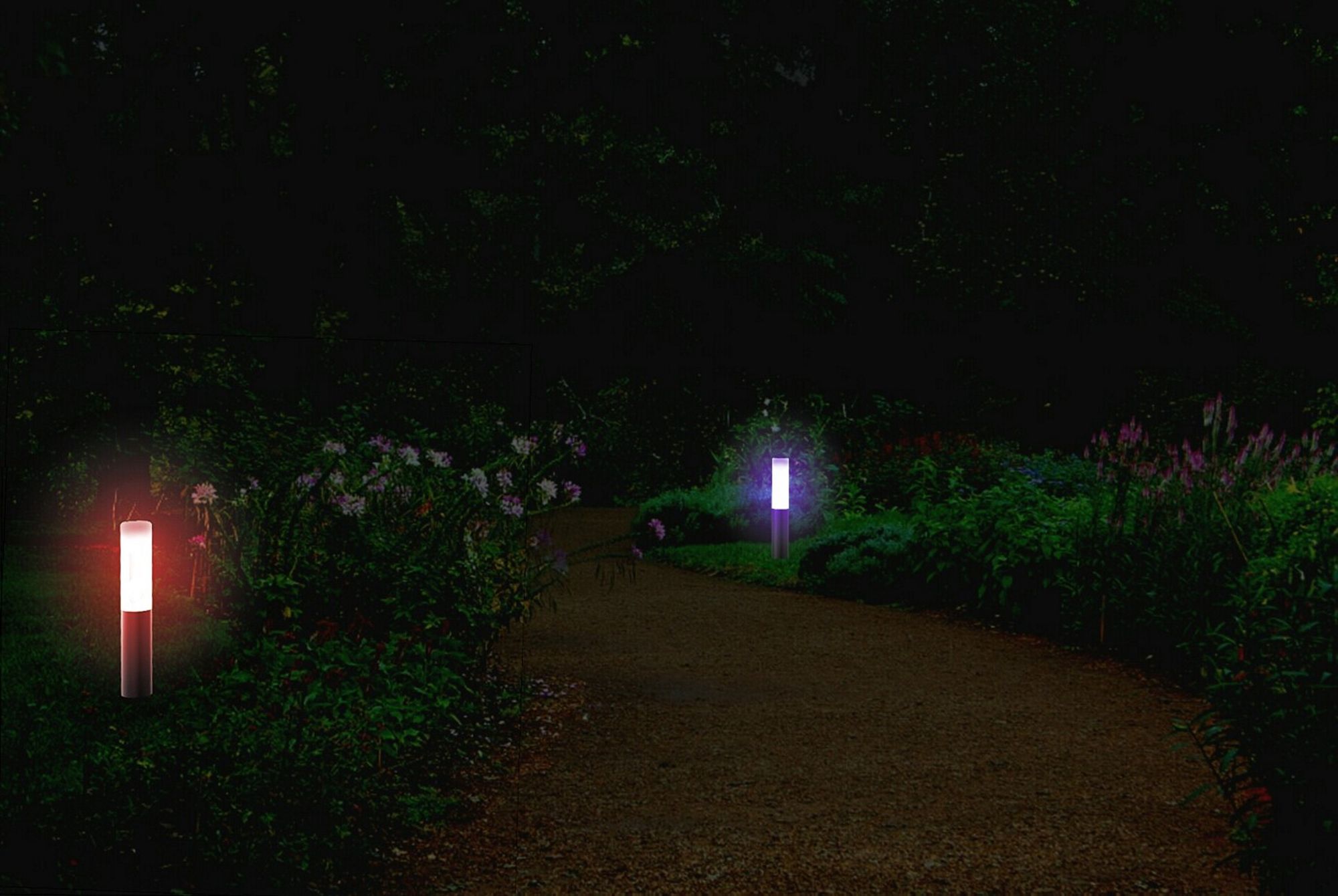 Matley 37 3/4" High Black Multi-Color LED Solar Garden Light - #97D47 ...