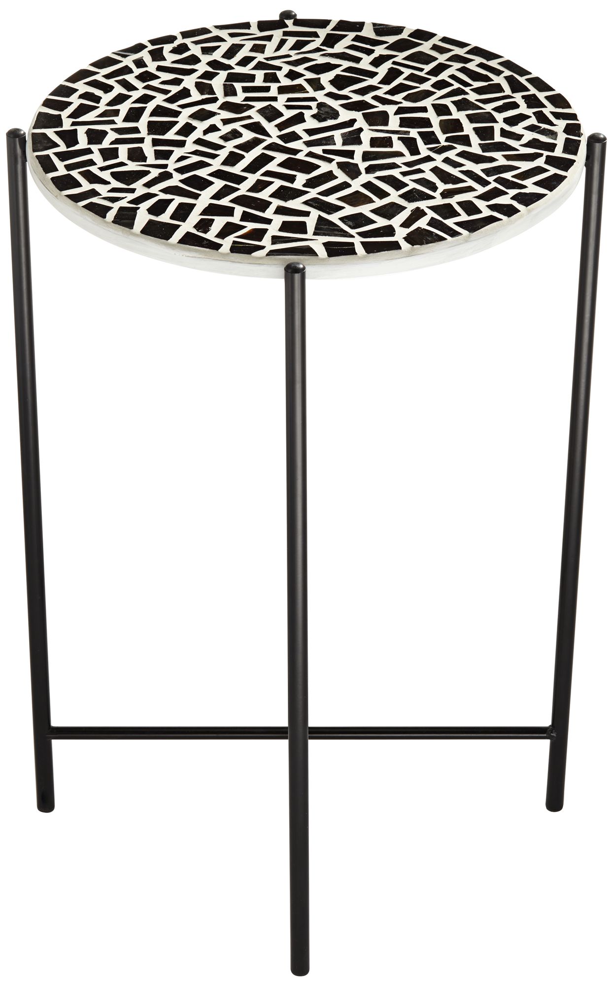 Mavos Mosaic Tile Top Round Side Table - #89K99 | Lamps Plus