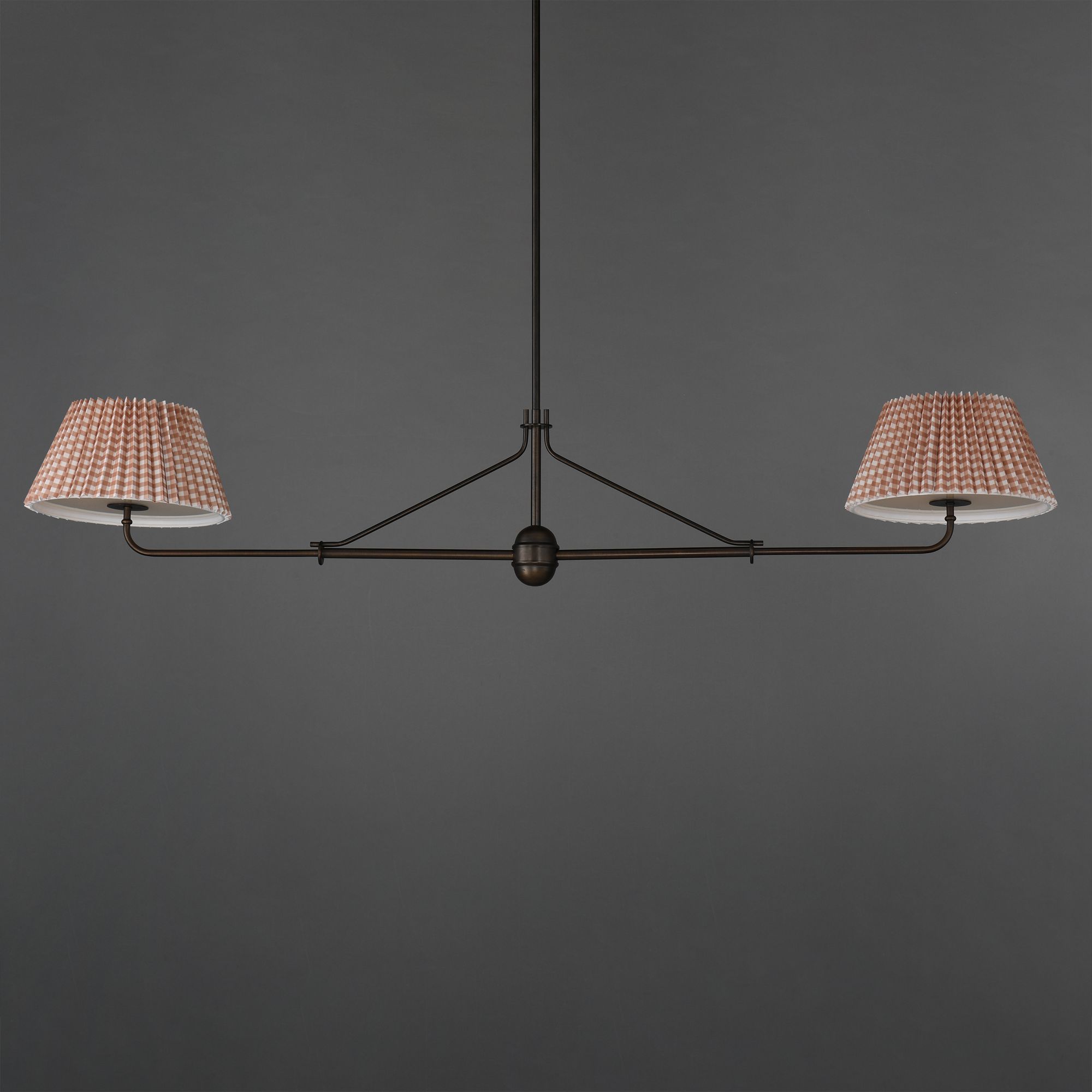 Maxim Dunbridge 62" Rustic Beige/Antique Bronze 2-Light Pendant ...