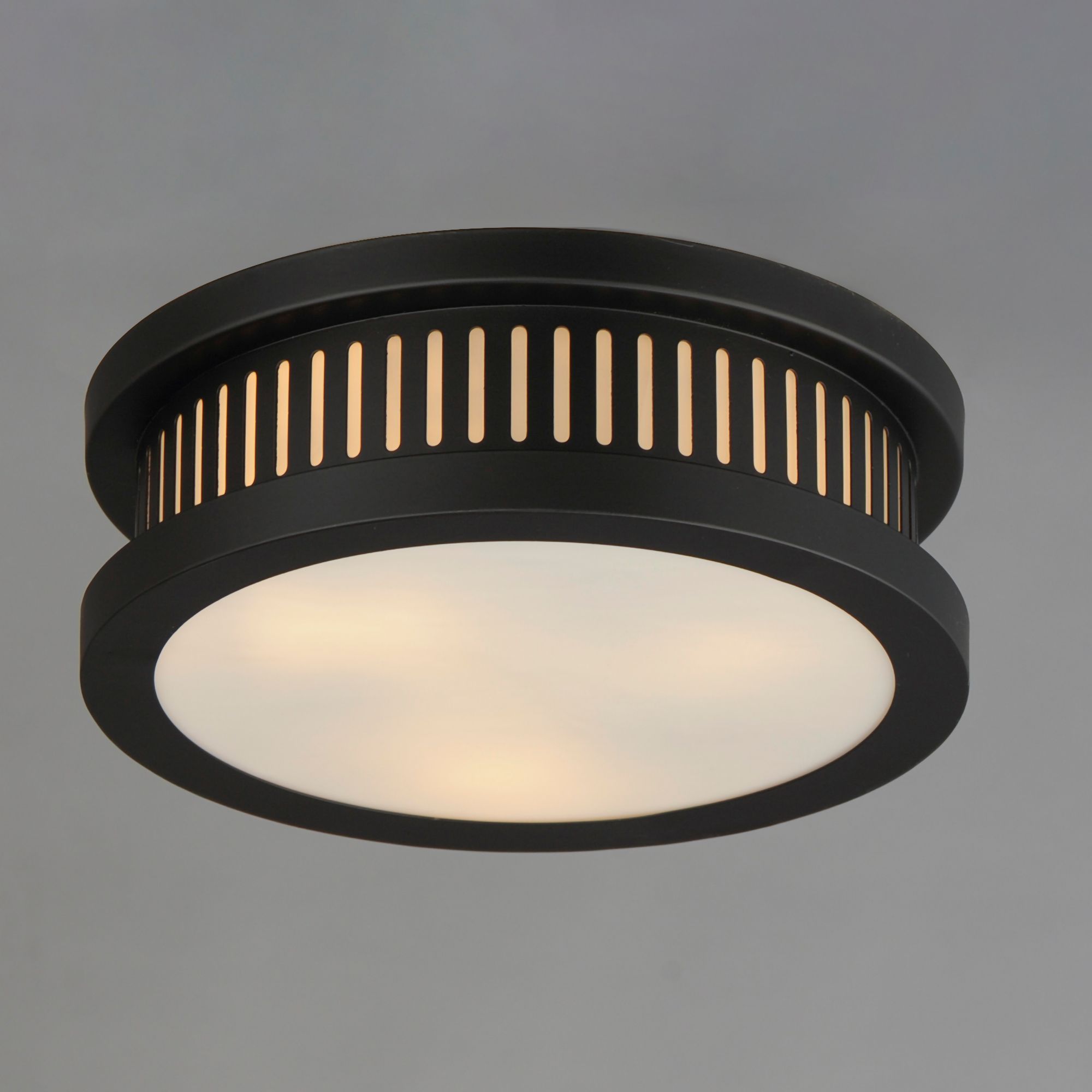 Maxim Oxford 12" Wide Black Round Outdoor Ceiling Light - #0028E ...