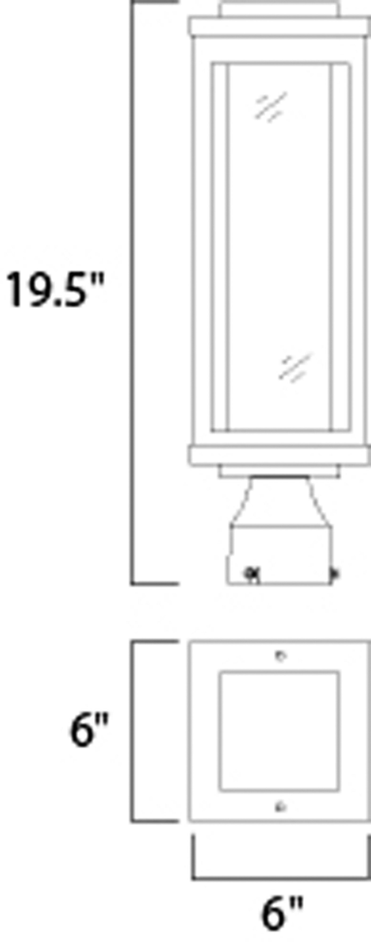 Maxim Salon 19 1/2" High Black LED Outdoor Post Light - #81V86 | Lamps Plus