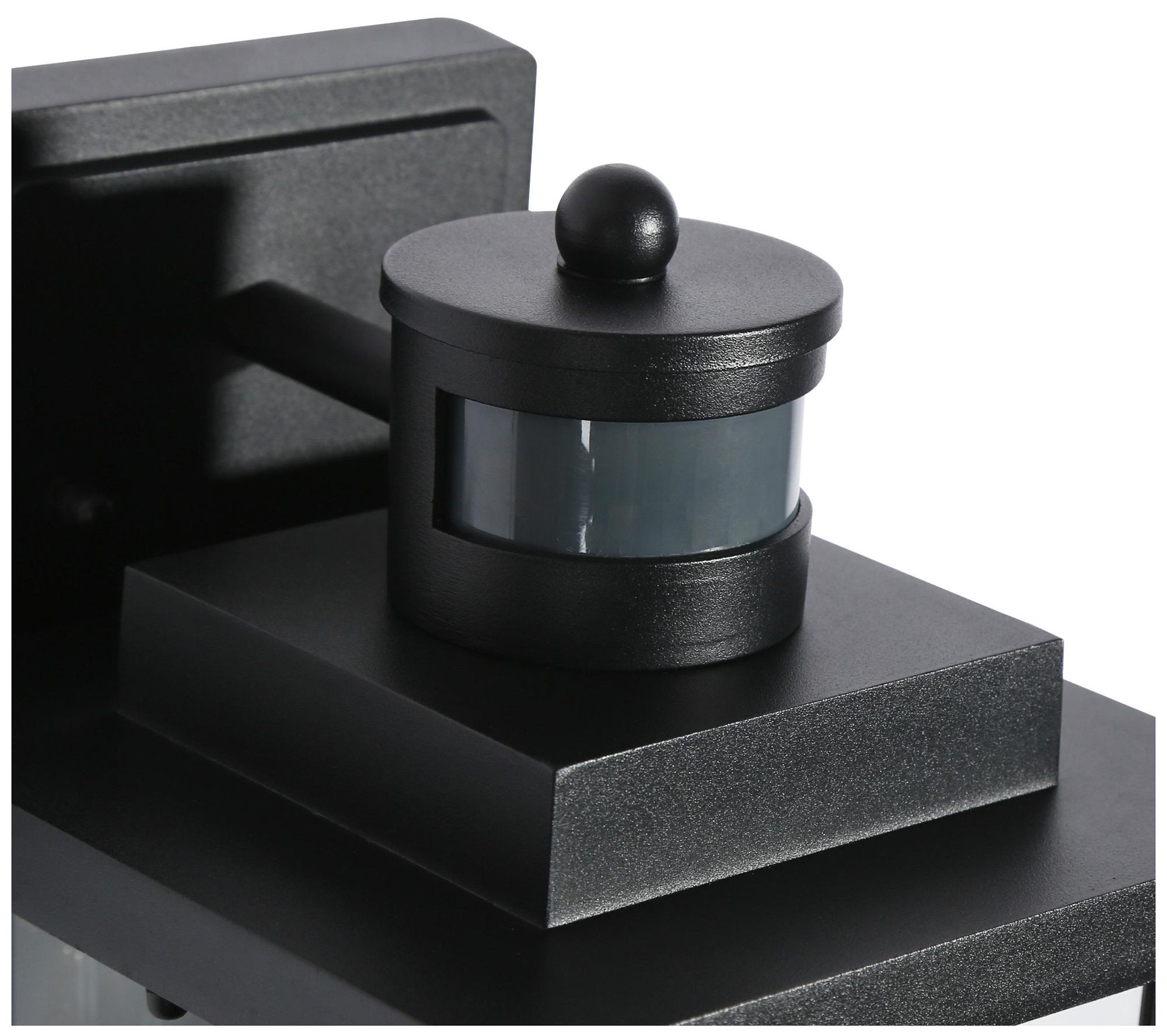 Melansa 11" High Black Glass Outdoor Wall Light - #063H9 | Lamps Plus