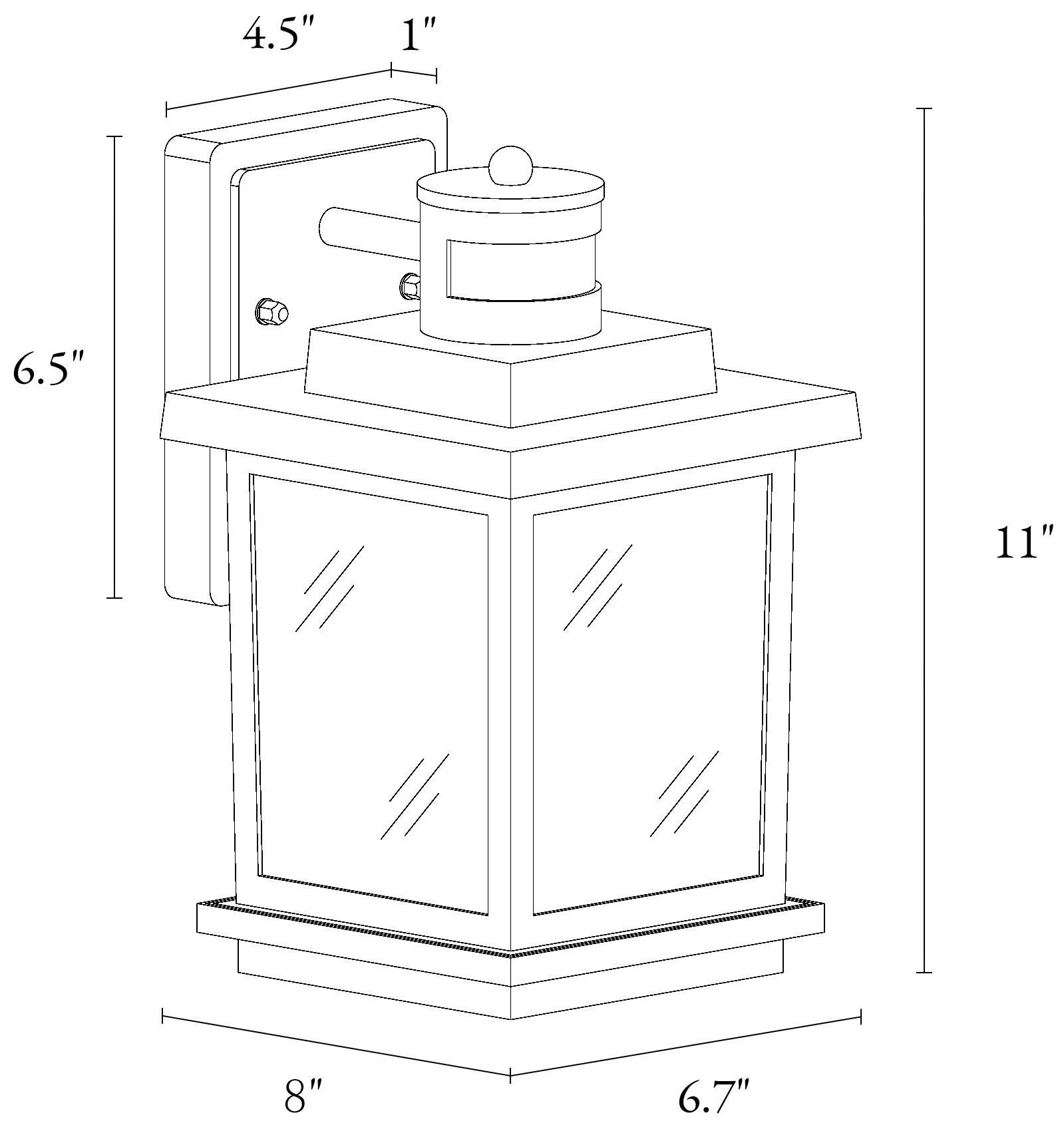 Melansa 11" High Black Glass Outdoor Wall Light - #063H9 | Lamps Plus