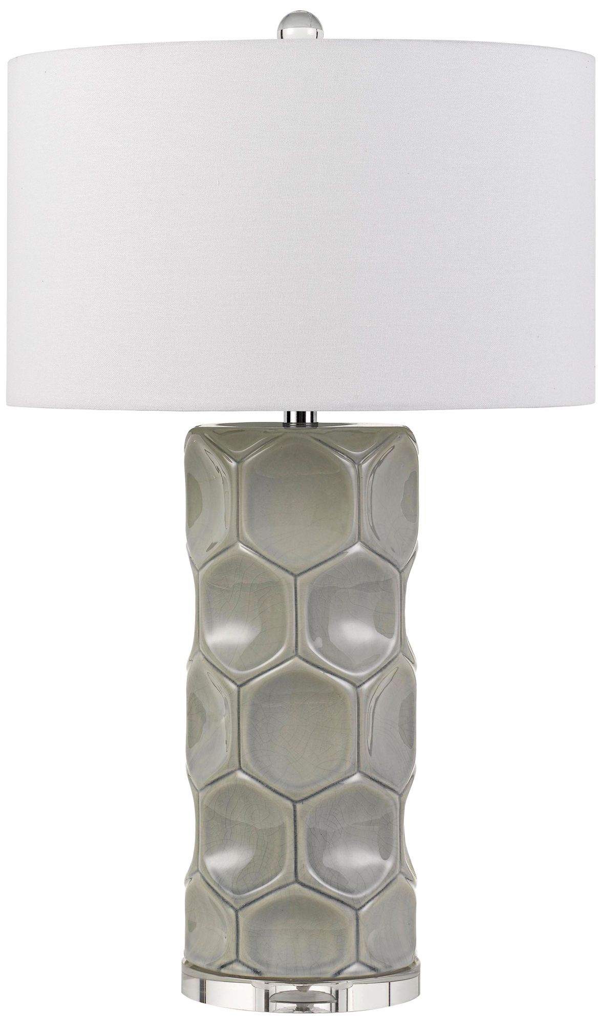 Melfi Gray Ceramic Honeycomb Tower Table Lamp - #63K44 | Lamps Plus