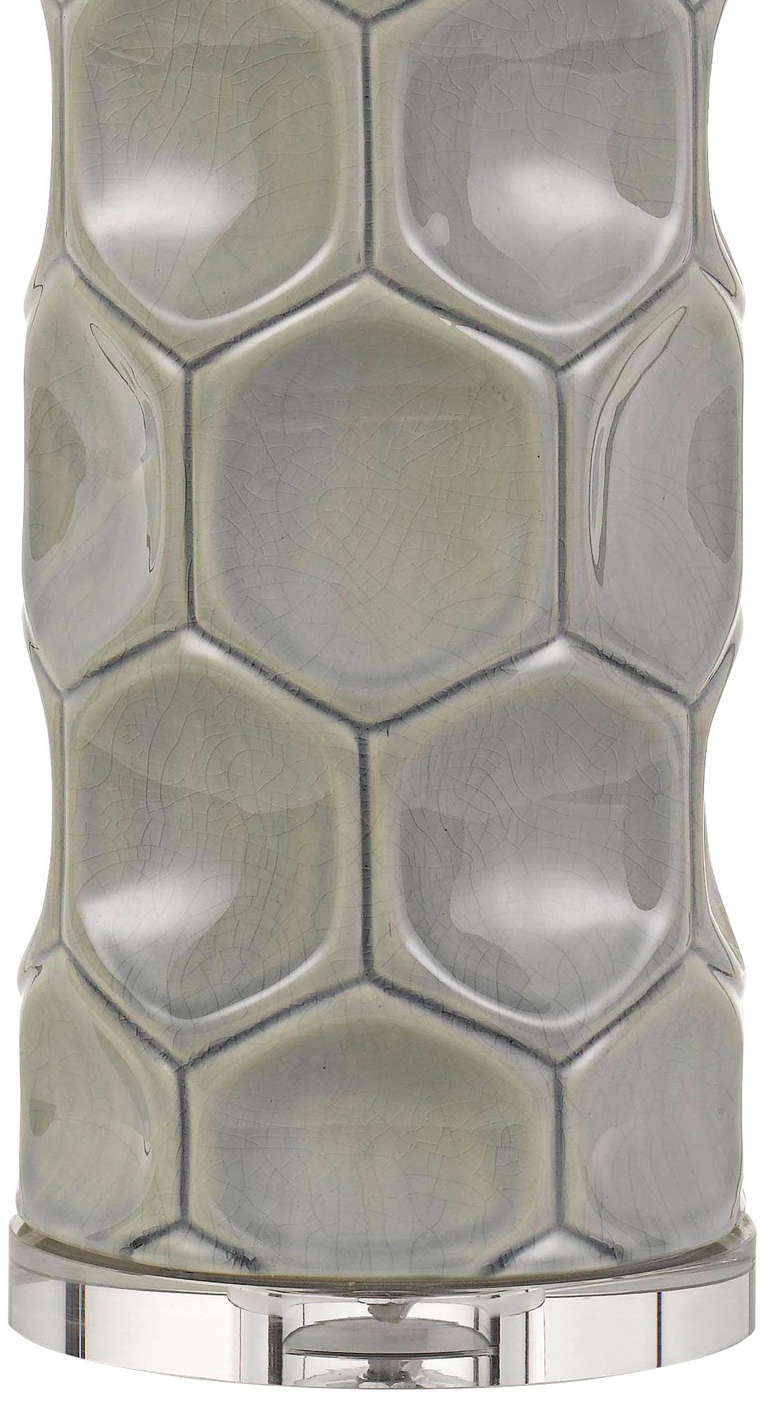 Melfi Gray Ceramic Honeycomb Tower Table Lamp - #63K44 | Lamps Plus