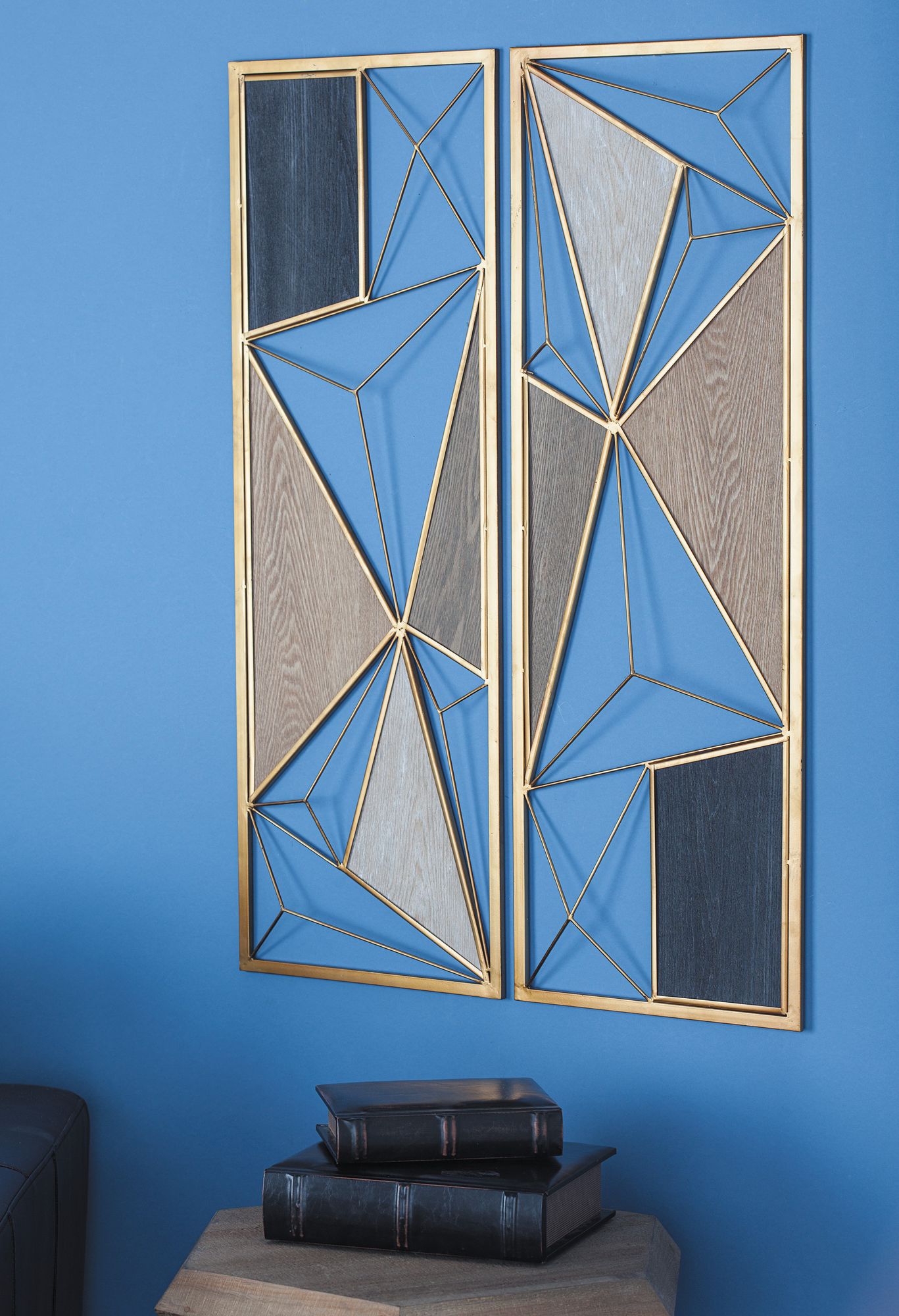 Metallic Multi-Color 35" High 2-Piece Metal Wall Art Set - #97G15 ...