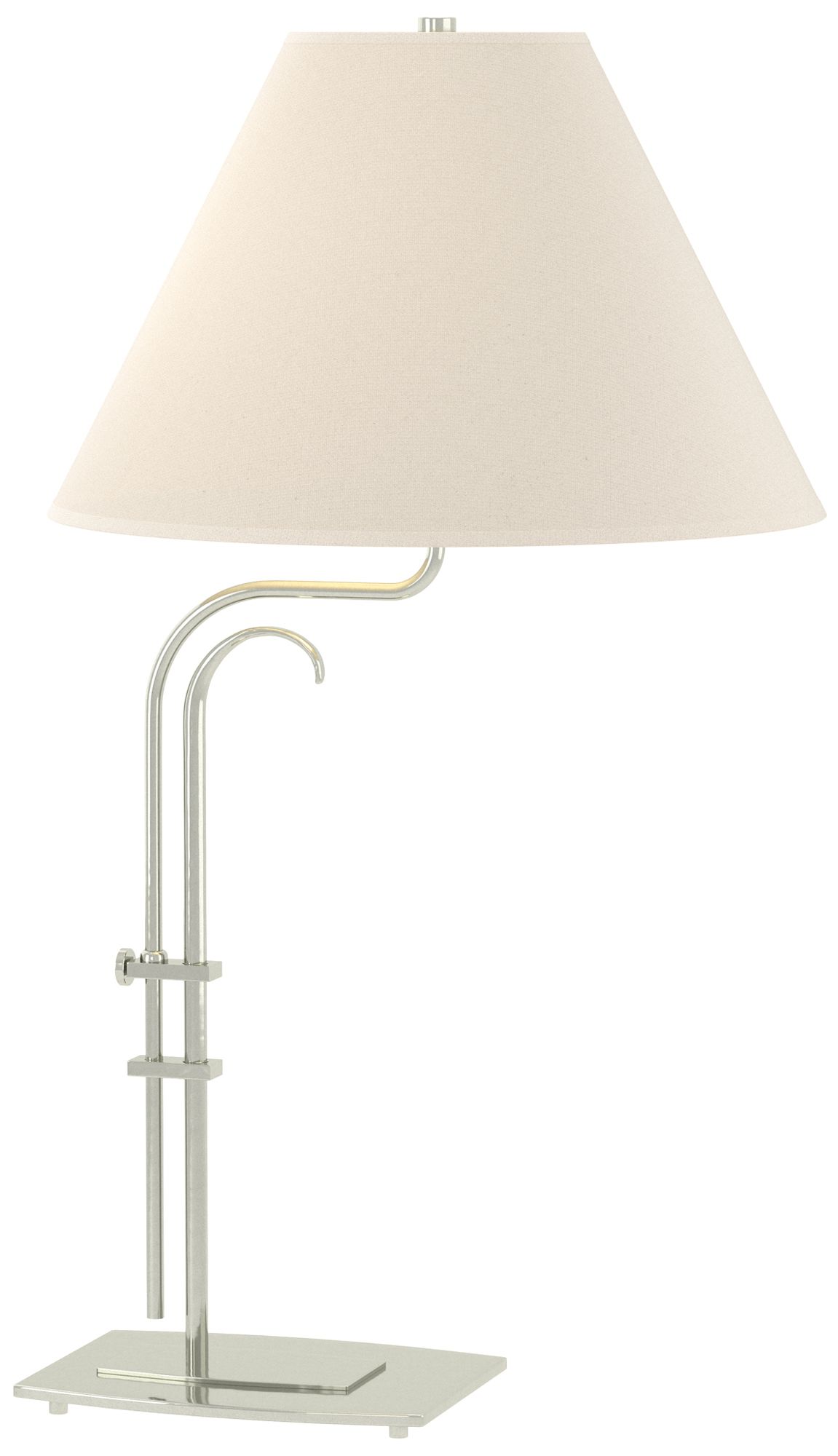 Metamorphic 27" High Sterling Table Lamp With Natural Linen Shade ...