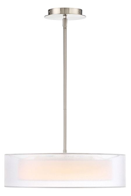Metropolis 18" Wide Brushed Nickel LED Pendant Light - #55M26 | Lamps Plus