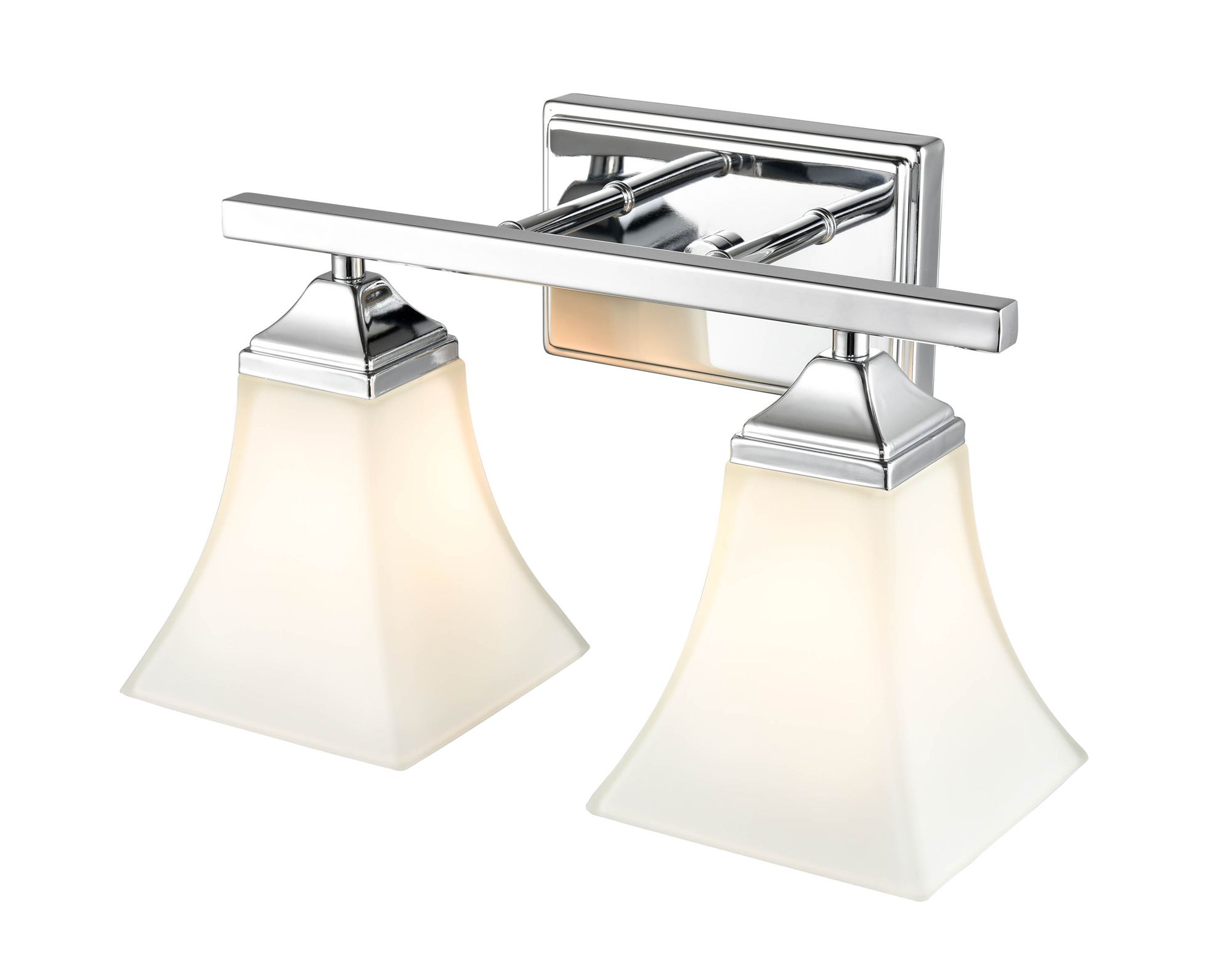 Millennium 2-Light 14" Chrome Vanity Light with Glass Shade - #841F9 ...
