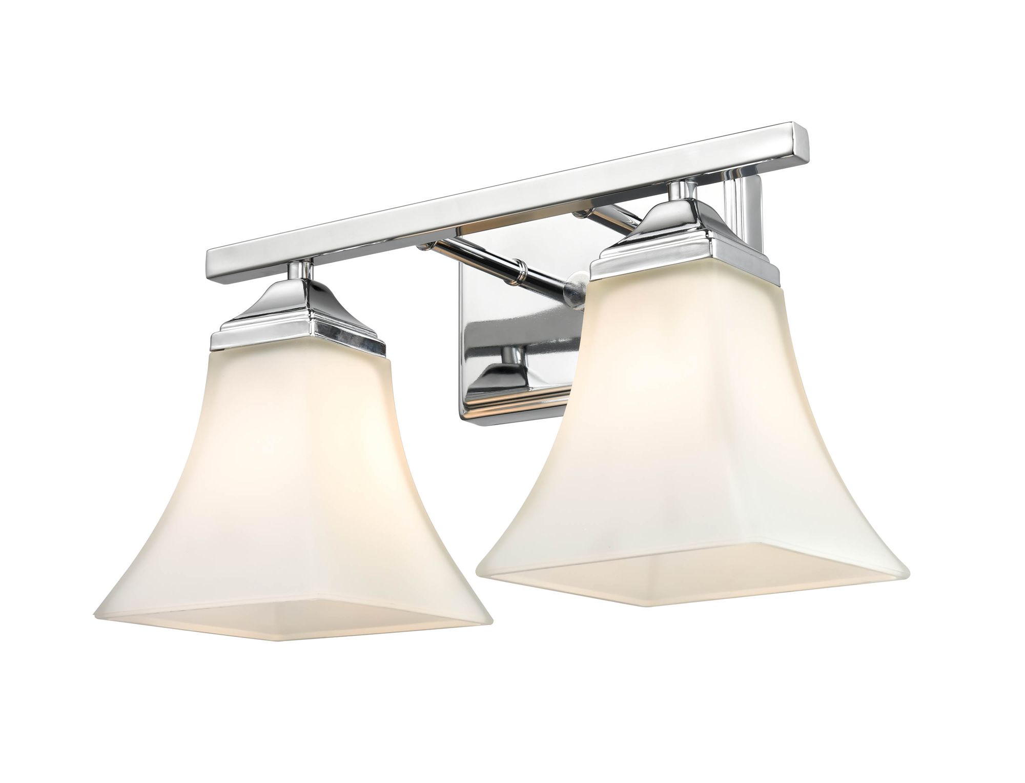 Millennium 2-Light 14" Chrome Vanity Light with Glass Shade - #841F9 ...