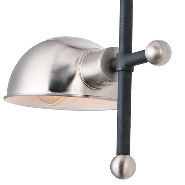 Mingle 25" High Satin Nickel and Black 2-Light LED Wall Sconce - #70W48 ...