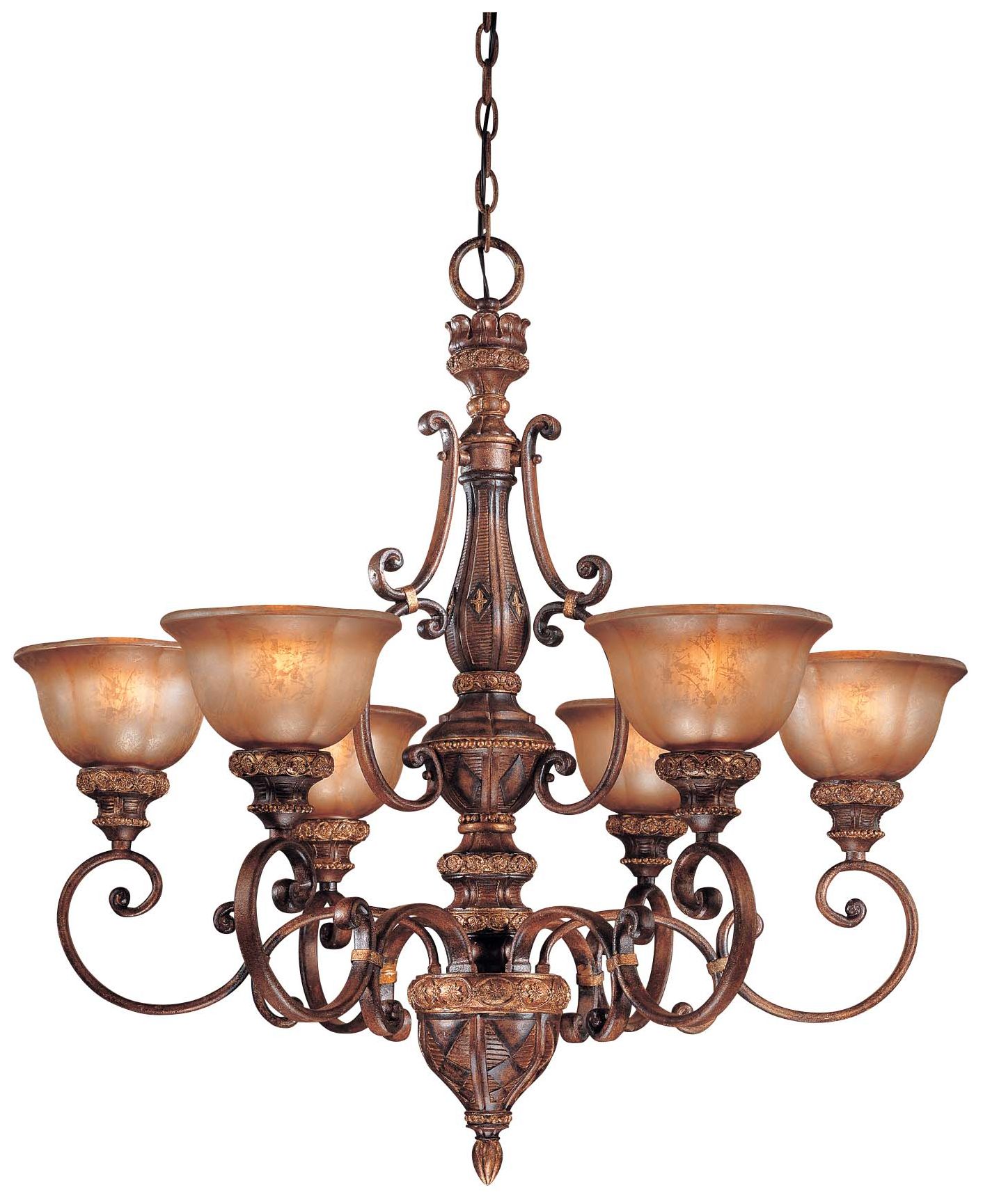 Minka-Lavery Illuminati 33.3" Wide 6-Light Bronze Chandelier - #72086 ...