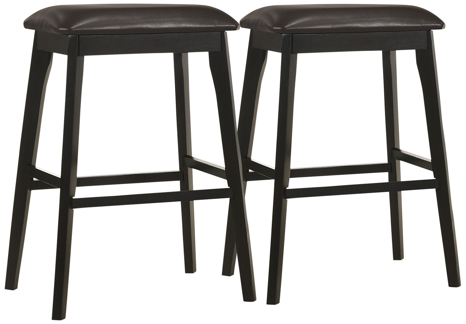 Mirella 30" Brown Leatherette Bar Stools Set of 2 - #211H0 | Lamps Plus