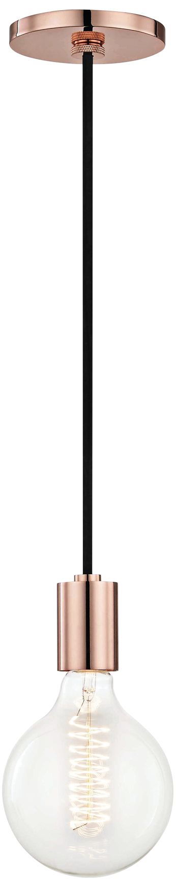 Mitzi Ava 5" Wide Polished Copper Mini Pendant - #47E18 | Lamps Plus