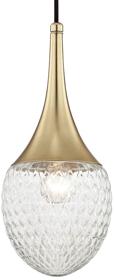 Mitzi Bella 6 3/4" Wide Aged Brass Mini Pendant - #45M32 | Lamps Plus