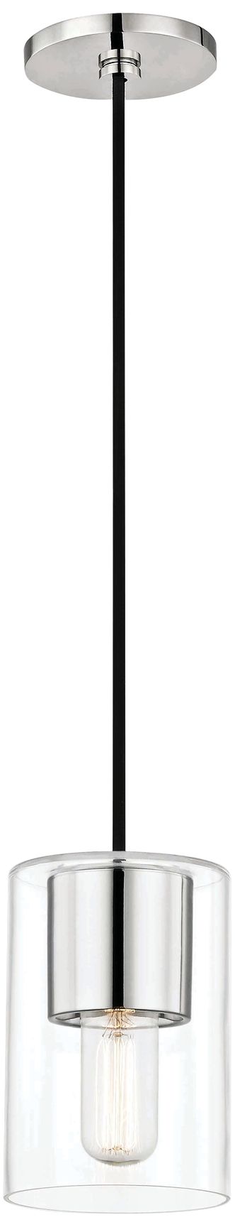 Mitzi Lula 5 1/4" Wide Polished Nickel Mini Pendant - #46V28 | Lamps Plus