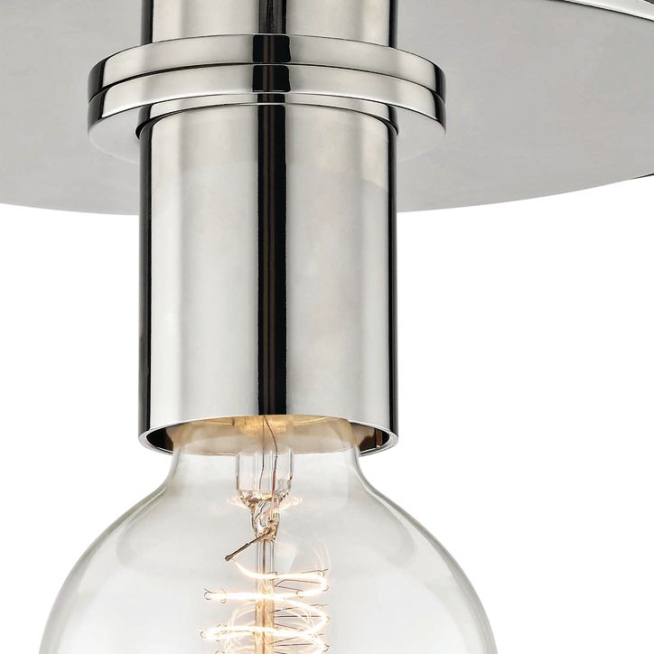 Mitzi Milo 9" Wide Polished Nickel and Black Ceiling Light - #46K70 ...