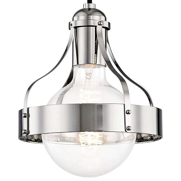 Mitzi Violet 7 1/2" Wide Polished Nickel Mini Pendant - #69T72 | Lamps Plus