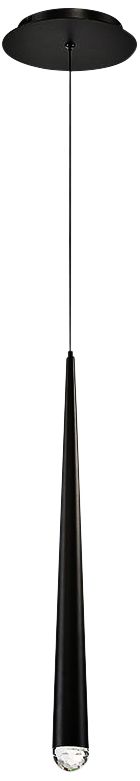 Modern Forms Cascade 19" High Matte Black LED Mini Pendant - #55R13 ...