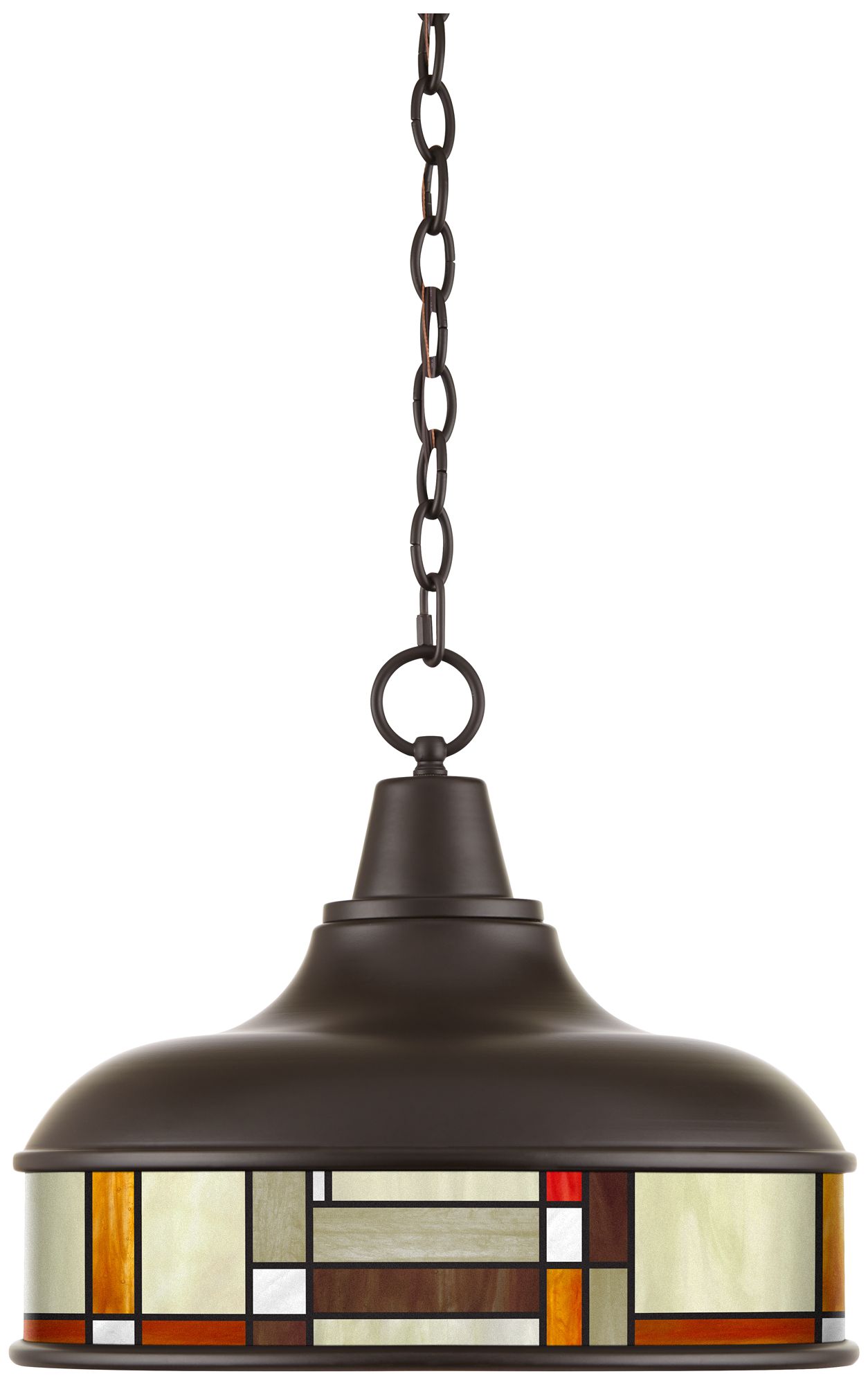 Modern Squares Benson 15" Wide Bronze Pendant Light - #81R01 | Lamps Plus