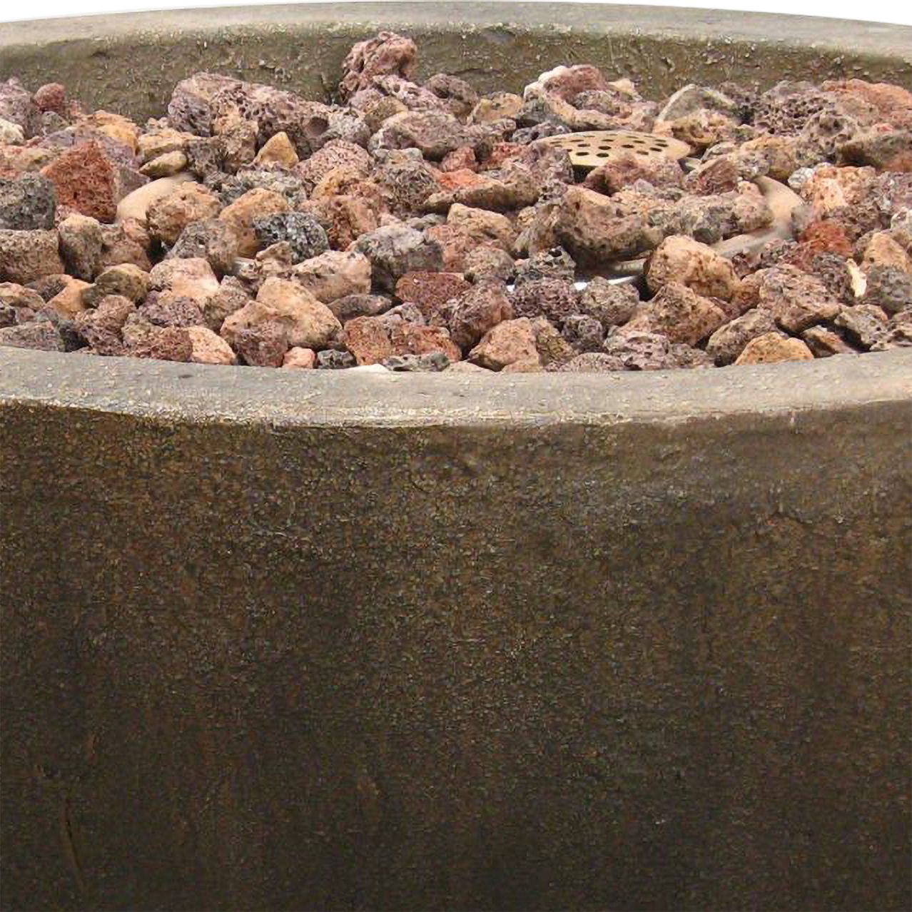 Mondavi 28" Round Light Brown Envirostone Propane Fire Pit - #78R21 ...