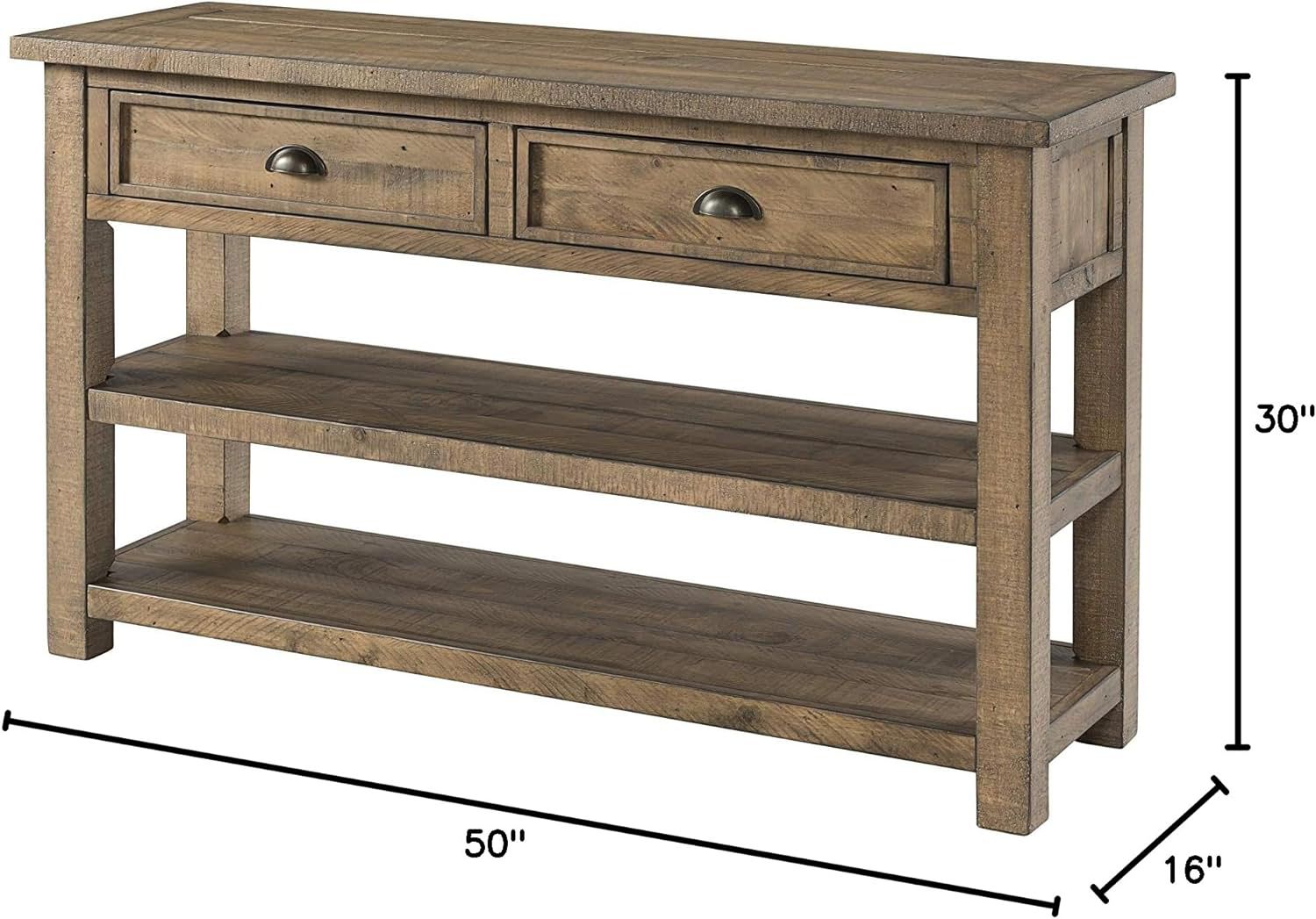 Monterey 50" Wide Reclaimed Natural Sofa Console Table - #425H6 | Lamps ...