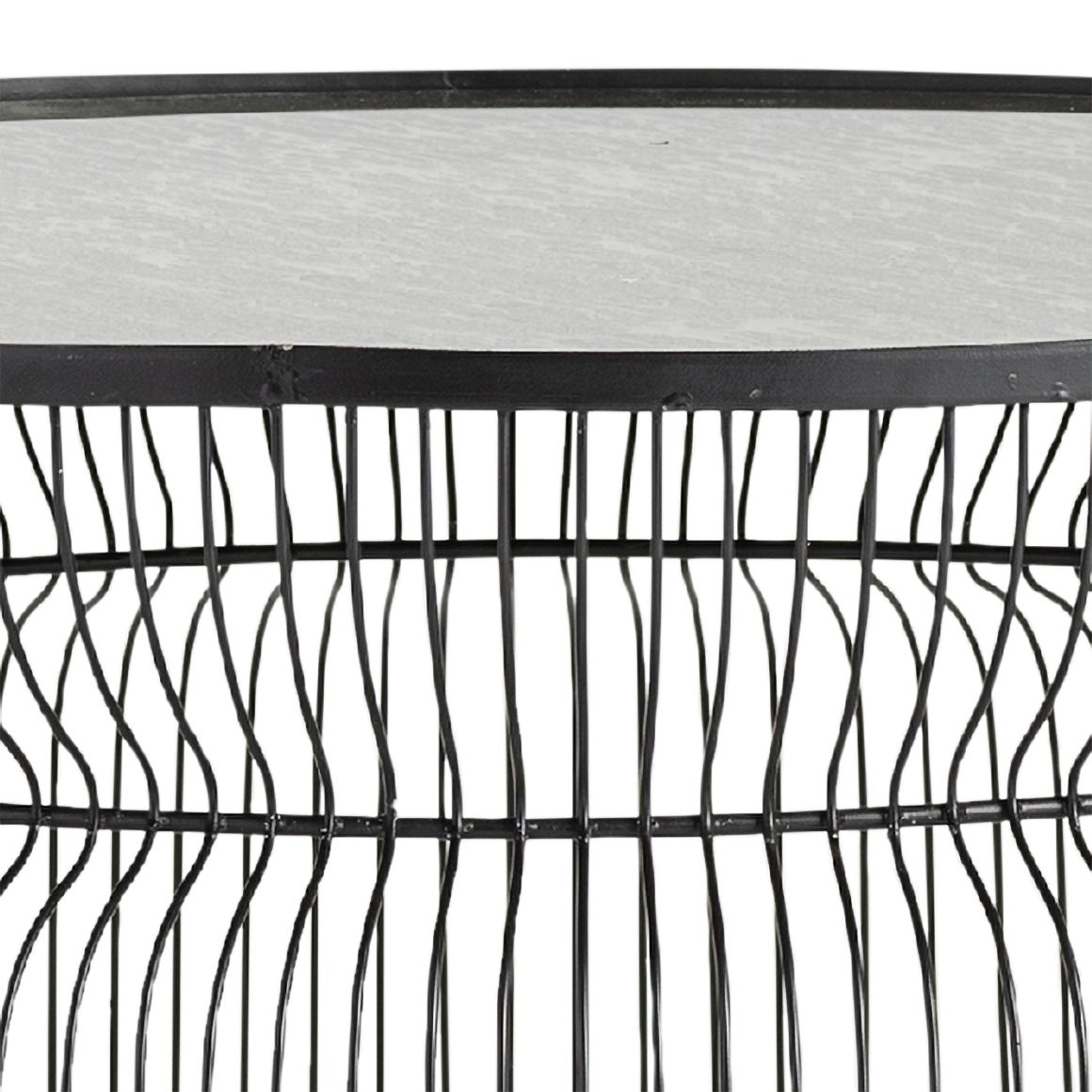 Montreal 40" Wide Round Marble and Metal Wire Cocktail Table - #396D0 ...