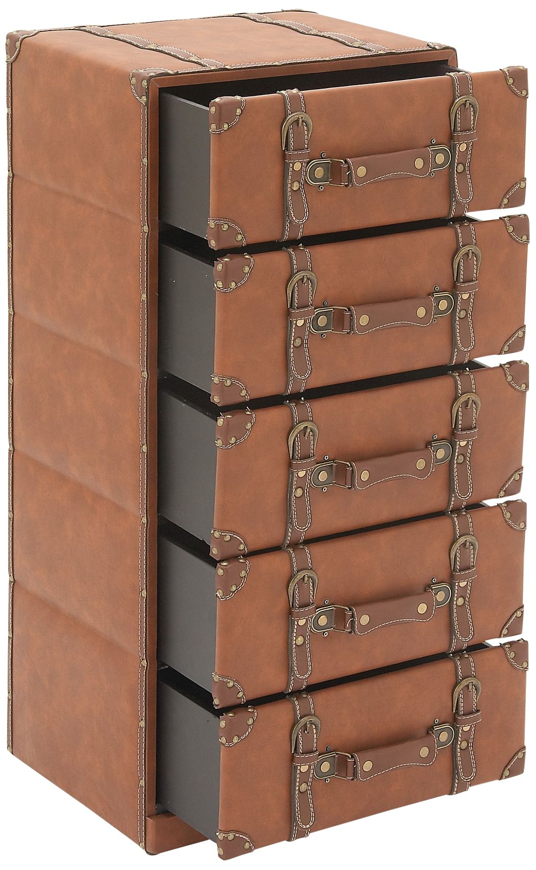 Morgan 16 1/2" Wide Reddish Brown 5-Drawer Rectangular Chest - #201R3 ...