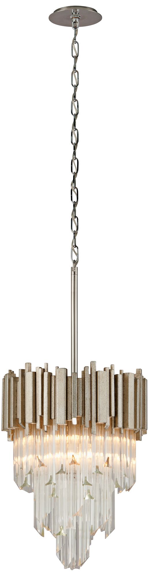 Mystique 16" Wide Modern Silver Leaf Pendant Light - #9M195 | Lamps Plus