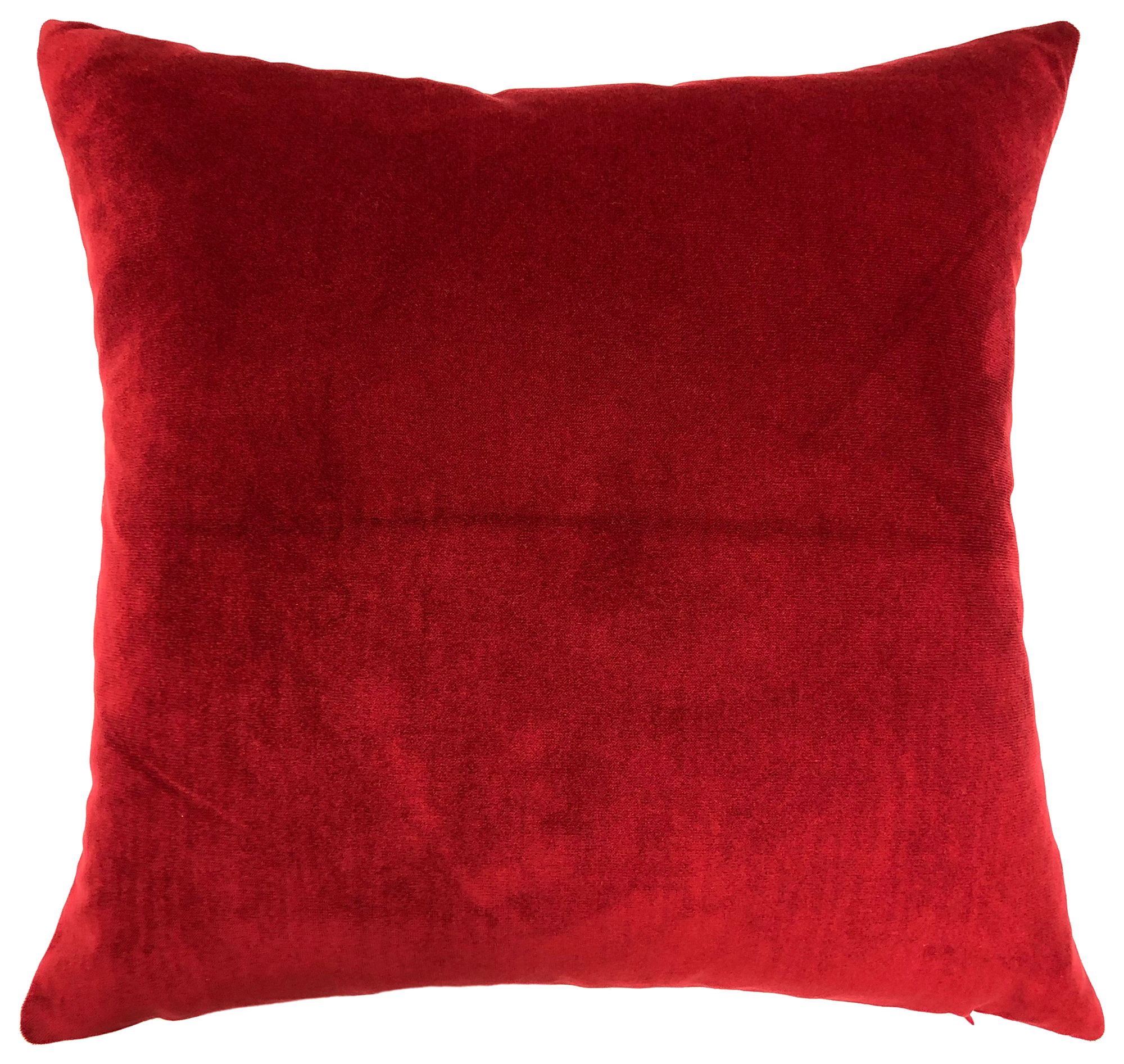 Nathan Red 20" Square Decorative Pillow - #79W78 | Lamps Plus