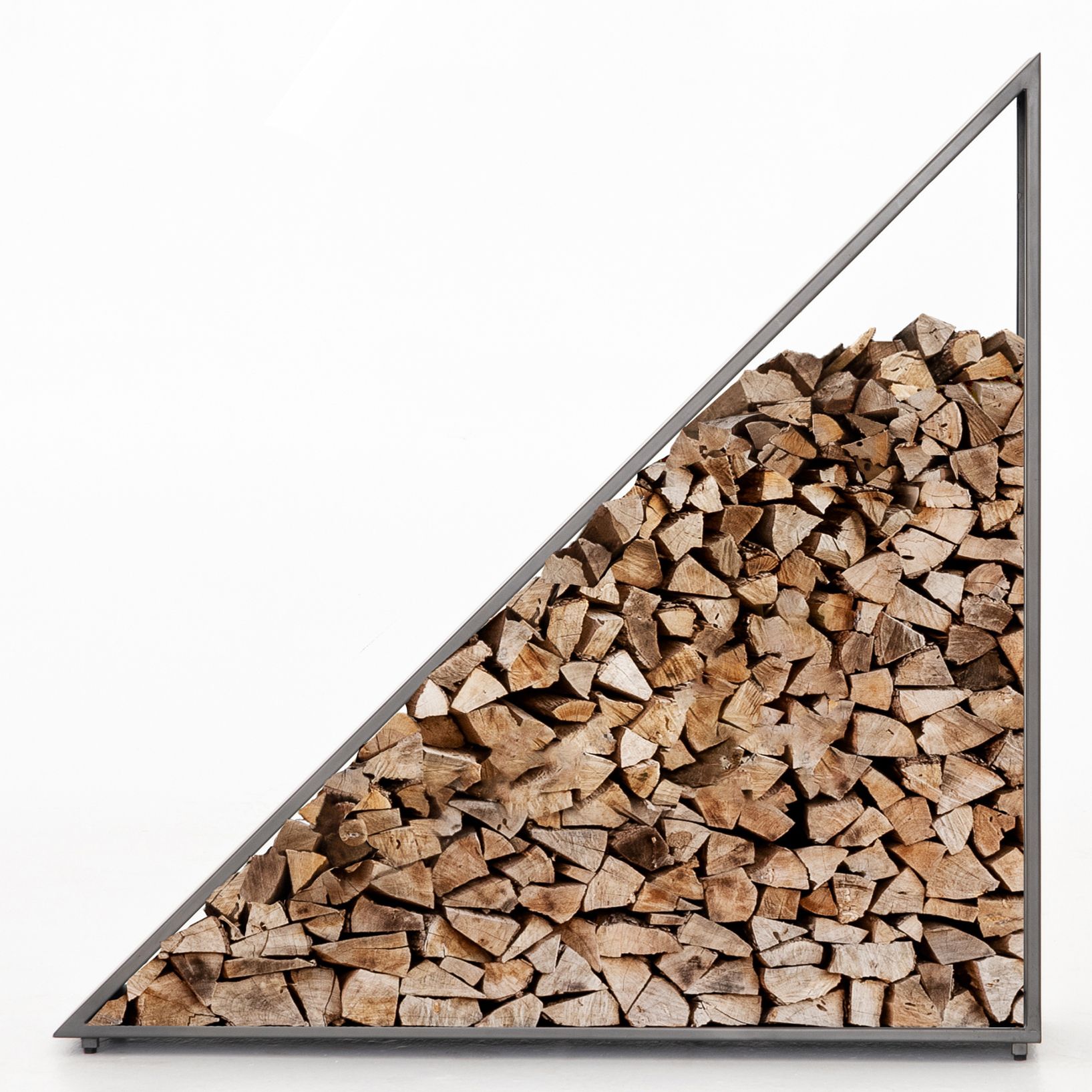 Nero Coated Gunmetal Triangular Outdoor Firewood Storage - #89J08 ...