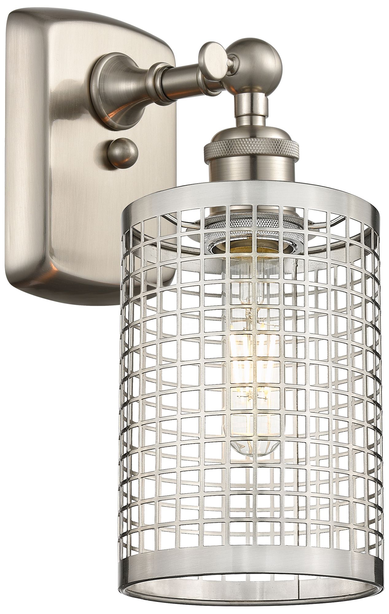 Nestbrook 13"High Satin Nickel Wall Sconce With Satin Nickel Shade ...