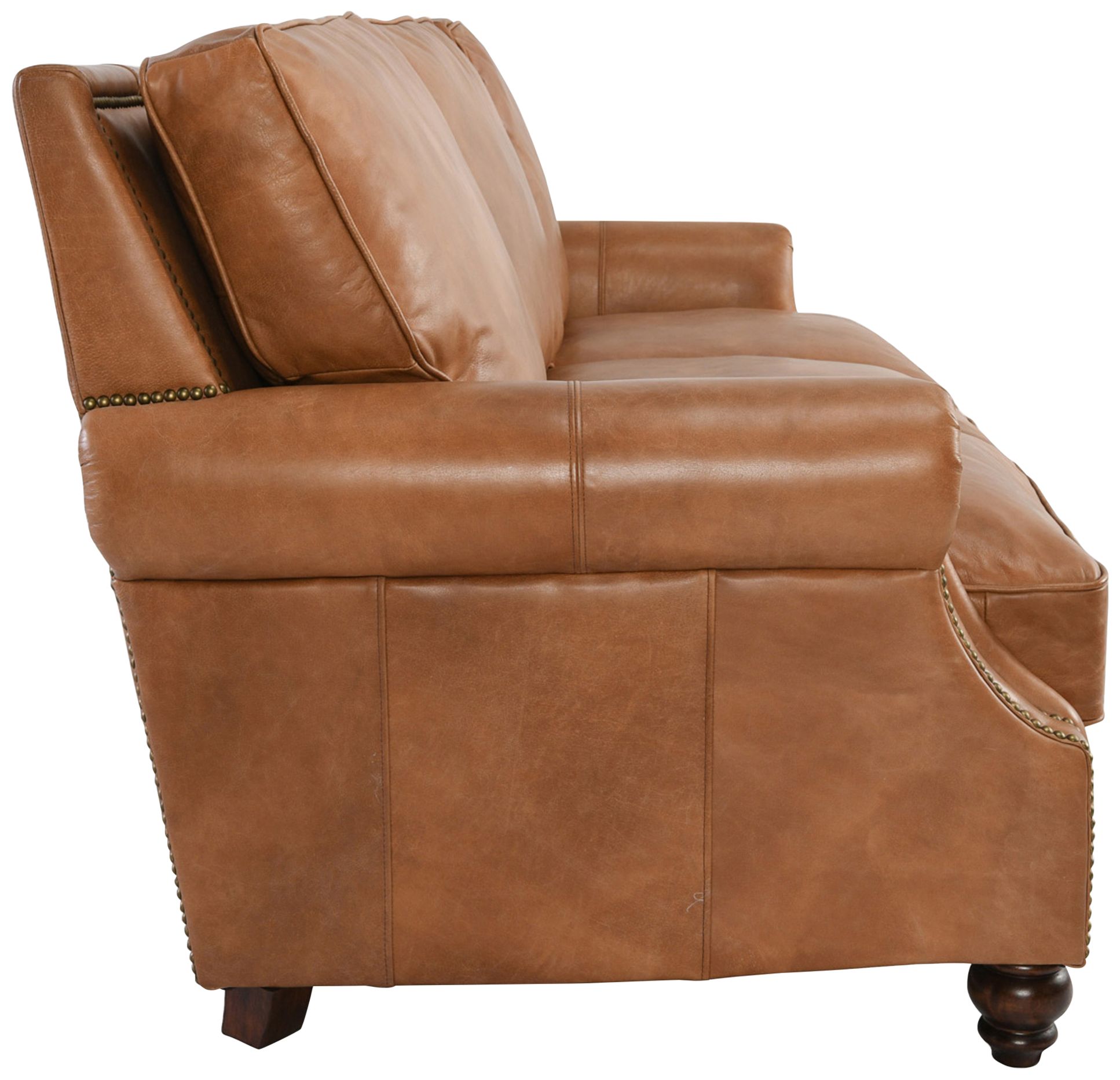 Nicholas 86" Wide Rustic Tan Leather Sofa - #900F0 | Lamps Plus