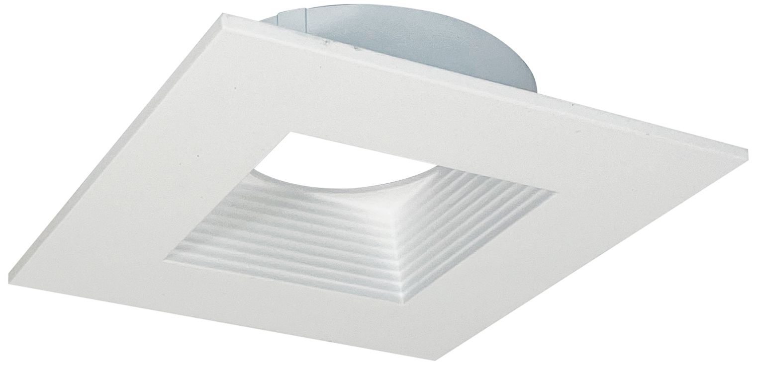 Nora Gama 4" Matte White Square Baffle Trim for 4" Downlight - #073T1 ...