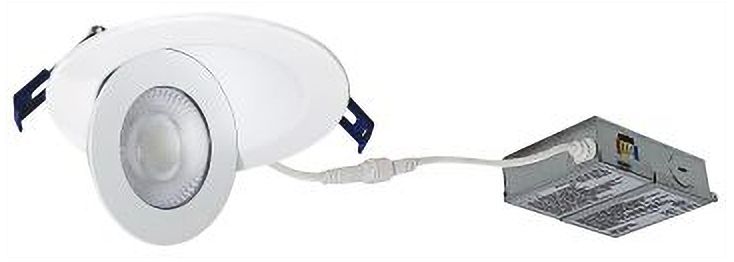Nora M-Curve 4" Powder White 9 Watt Canless Recessed LED Downlight ...