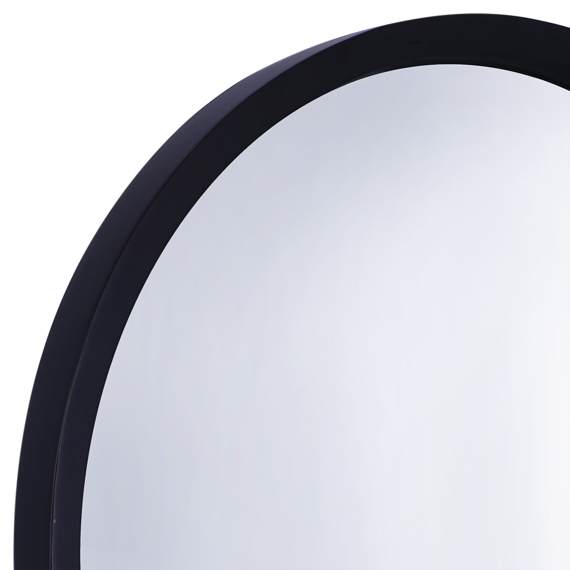 Northwood Black 22" Round Wooden Wall Mirror - #194A0 | Lamps Plus