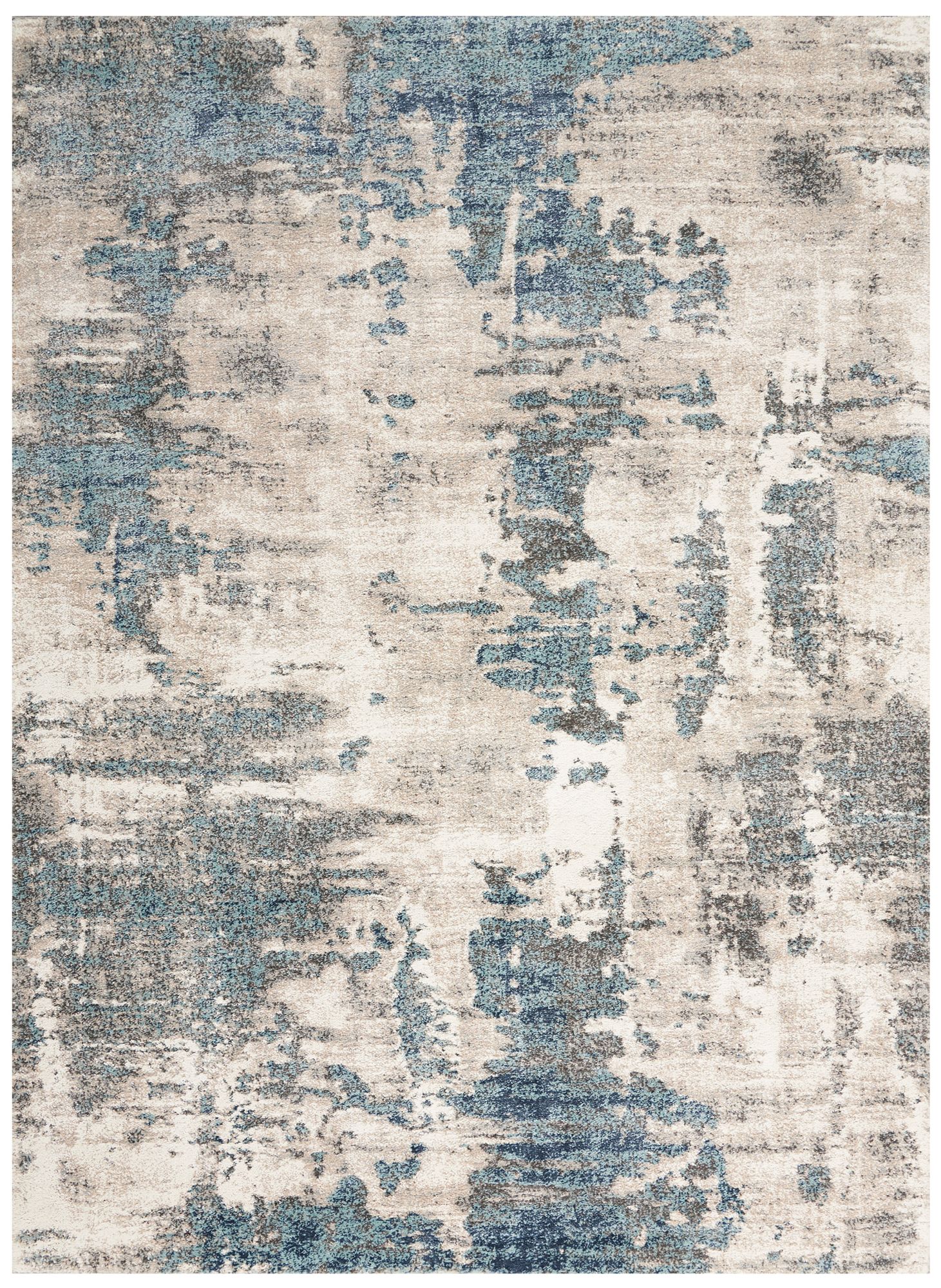 Nourison American Manor AMR04 Blue Ivory Area Rug - #640H2 | Lamps Plus