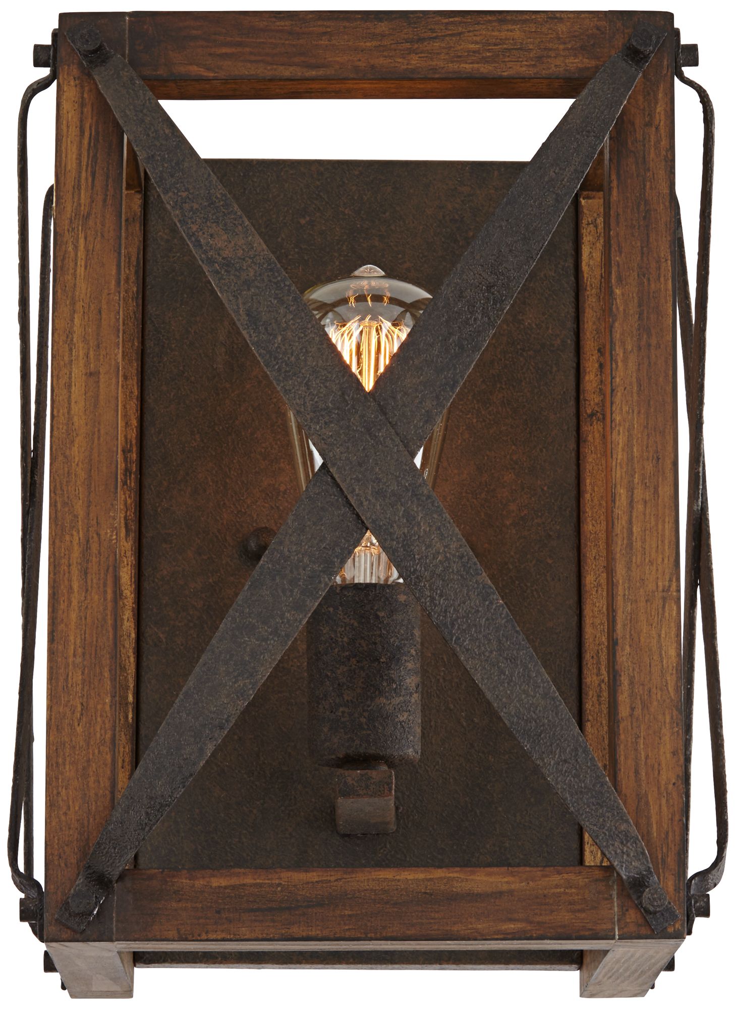 Oaklyn 12 1/2" High Rust Brown LED Wall Light - #35F43 | Lamps Plus